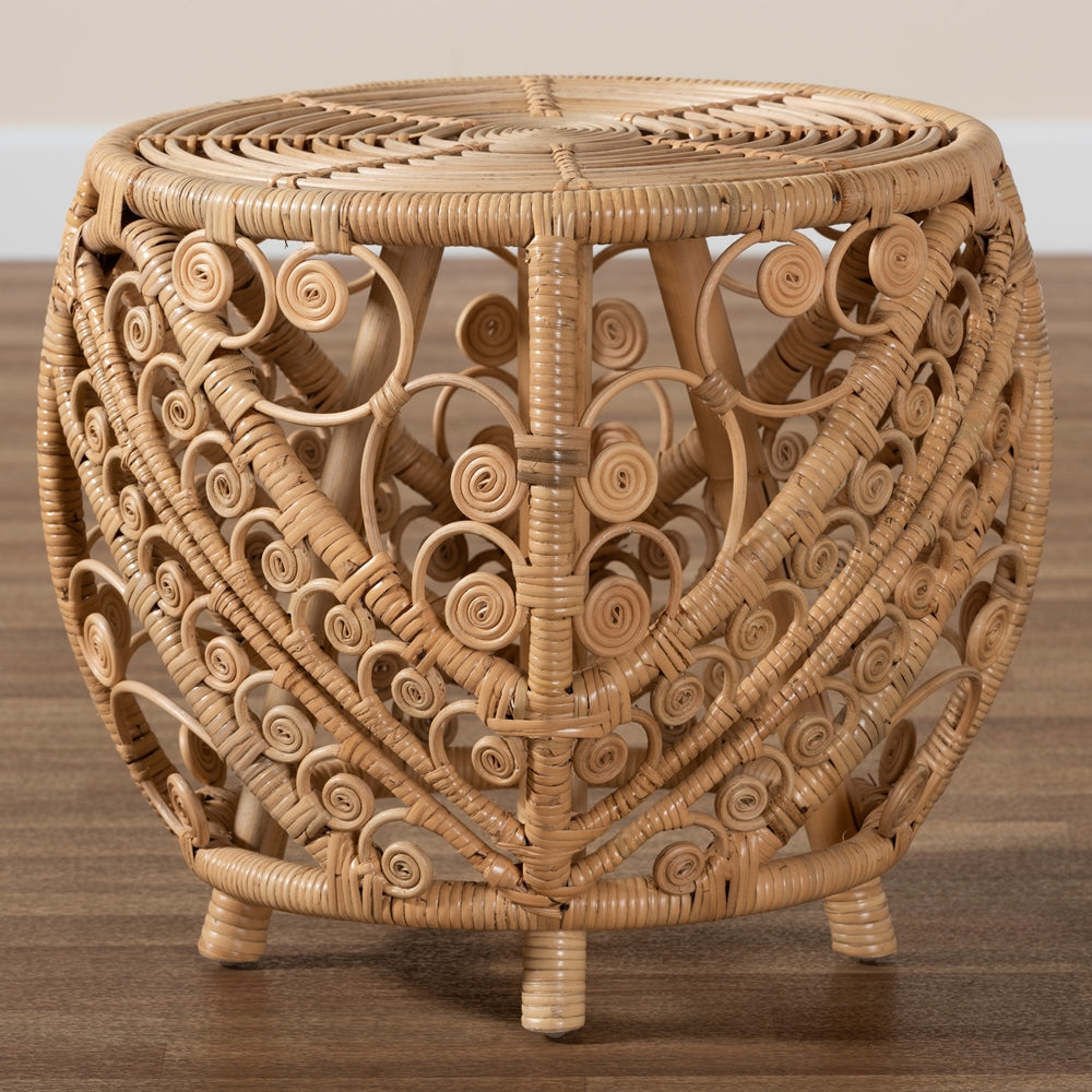 Saranna Rattan End Table – Minted Space